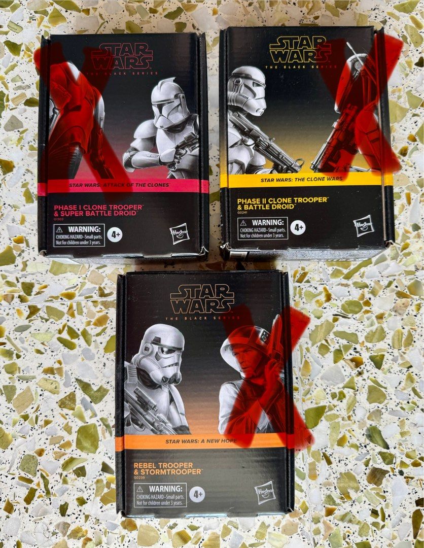 STAR WARS BLACK SERIES PHASE I CLONE TROOPER PHASE II CLONE TROOPER ...