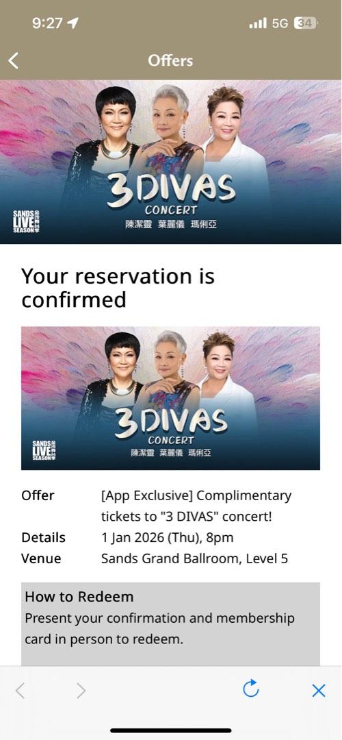 3 DIVAS Concert Tickets - 1 Jan 2026, Tickets & Vouchers, Event Tickets ...