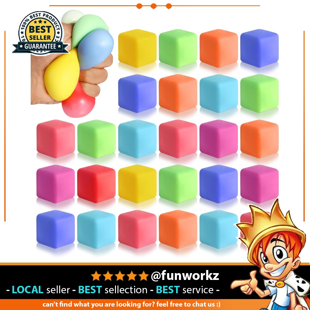 40 Pack Slow Rising Stress Cube Fidget Toys, Squishy Balls Sensory ...