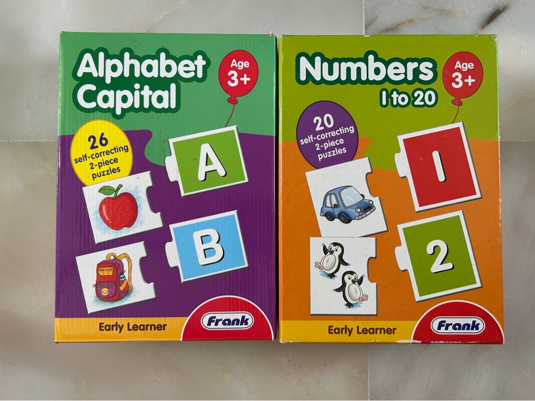 Alphabet & Numbers Puzzles Cards, Hobbies & Toys, Toys & Games on Carousell
