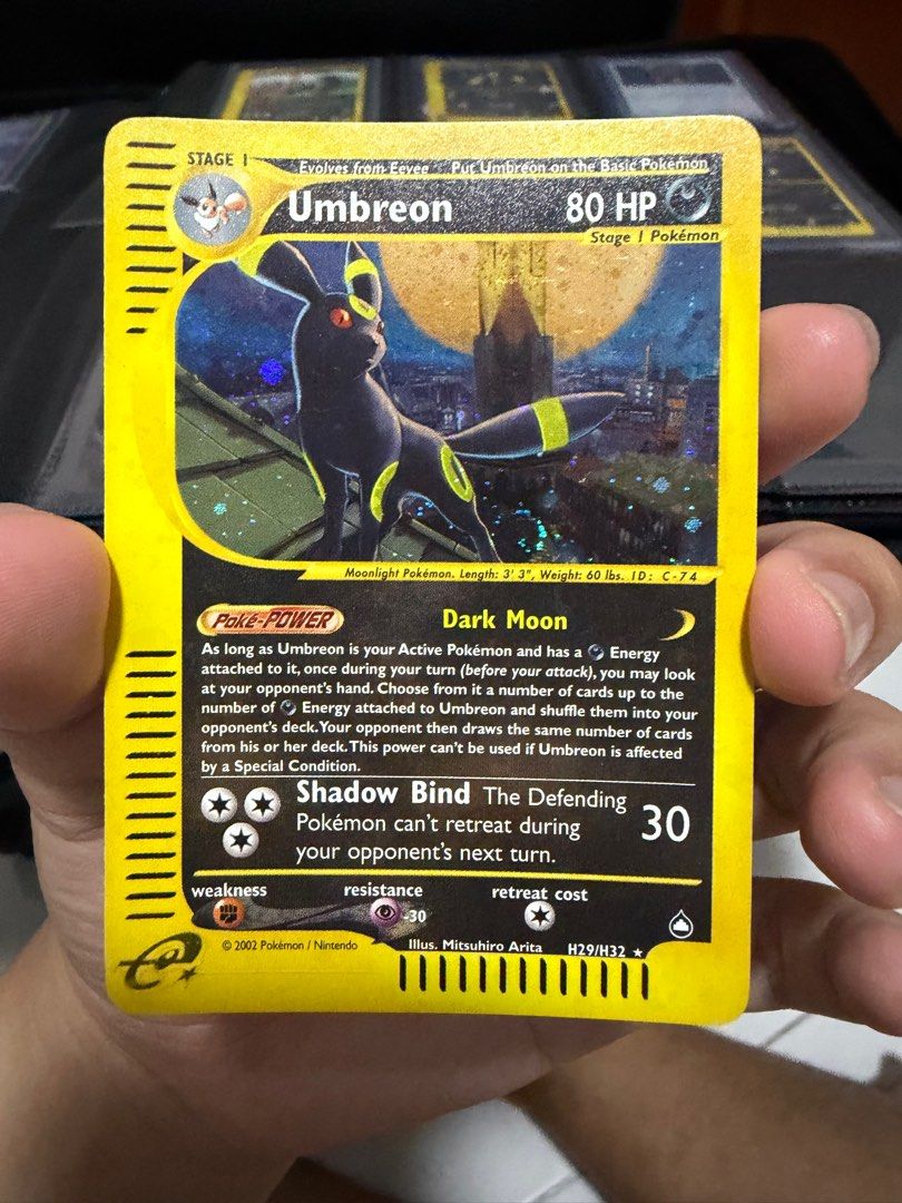 Aquapolis Umbreon Holo with Swirl, Hobbies & Toys, Toys & Games on ...