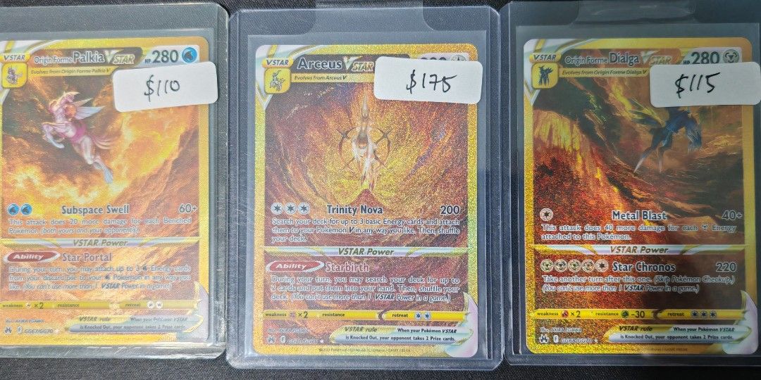 Arceus Dialga Palkia GG Gold - Crown Zenith Pokemon TCG, Hobbies & Toys ...