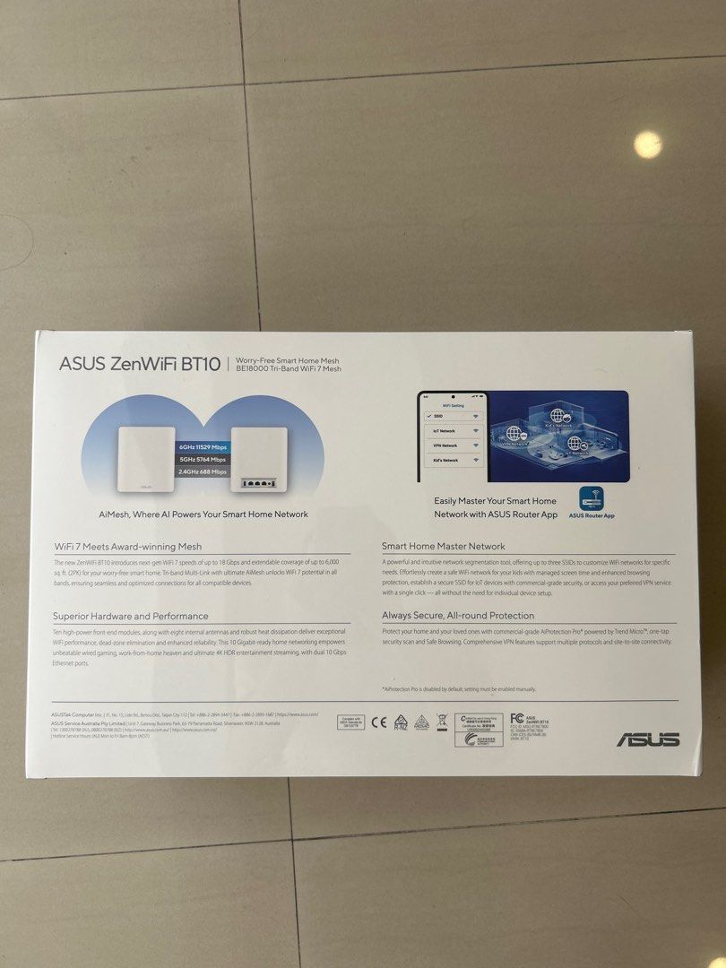 ASUS ZenWiFi BT10 Tri-Band Mesh WiFi System, Computers & Tech, Parts ...