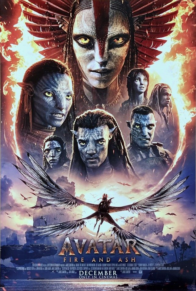 AVATAR: FIRE AND ASH (2025) Movie Poster 2-Sided Original International ...