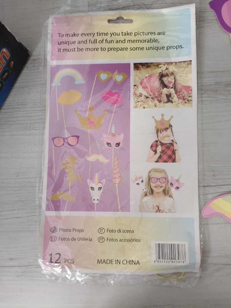 Blessing Unicorn Photo Booth Props - 12 Pieces, Hobbies & Toys ...