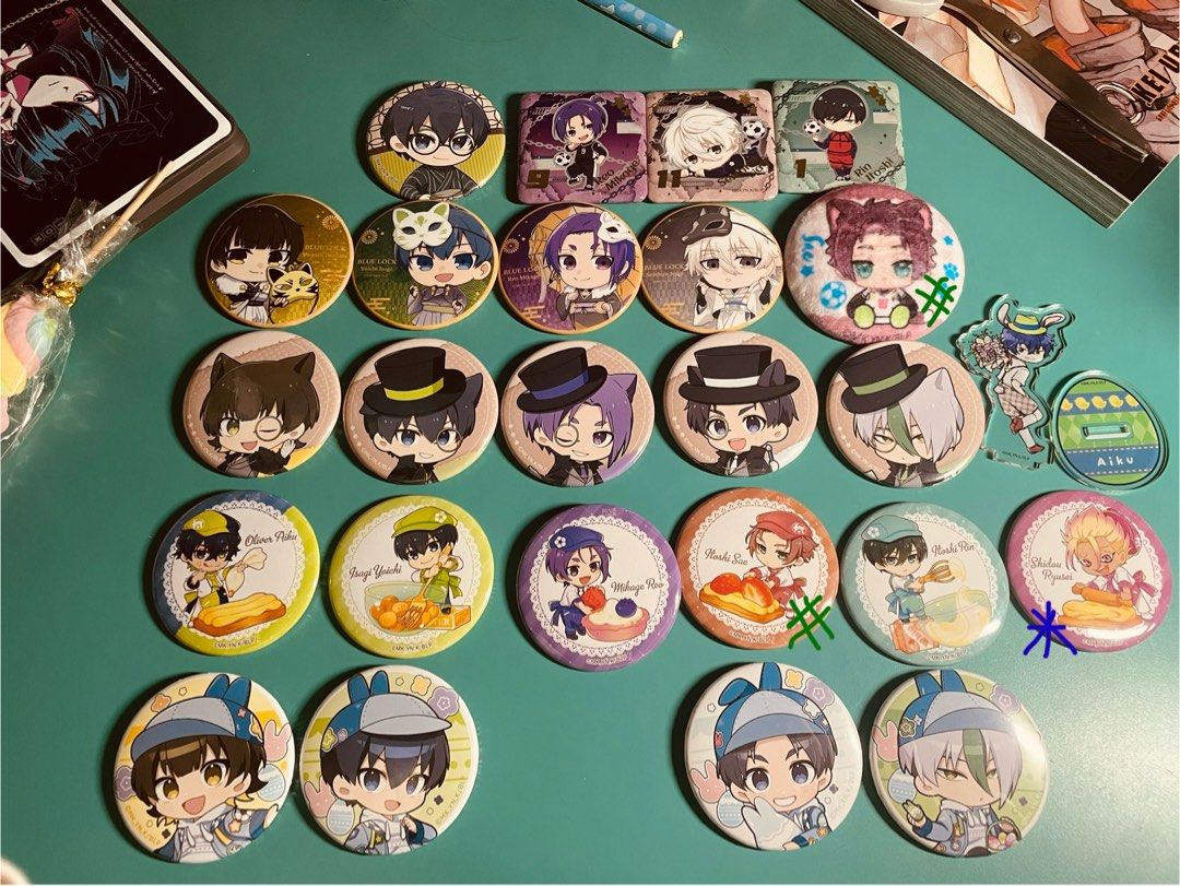 Blue lock official badges isagi bachira reo nagi rin sae shidou nanasae ...