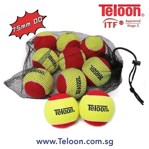 BN Teloon Red Stage 3 Training Tennis Balls 10pcs, Sports Equipment ...
