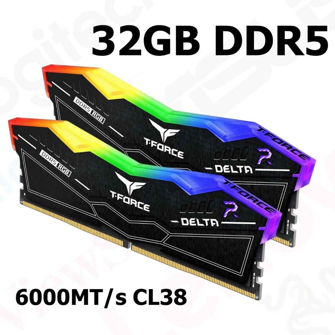 (BRAND NEW) TEAMGROUP T-FORCE DELTA 32GB CL38 DDR5 RGB RAM 6000MT/s ...