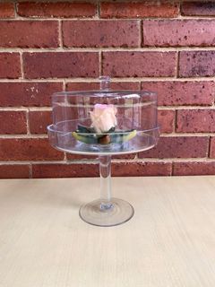 Clear Glass Cake Stand, Furniture & Home Living, Kitchenware ...