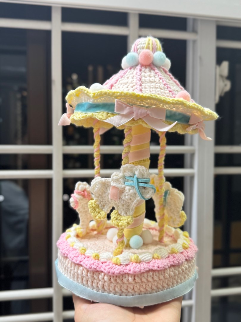 Crocheted carousel, Hobbies & Toys, Stationery & Craft, Handmade Craft ...