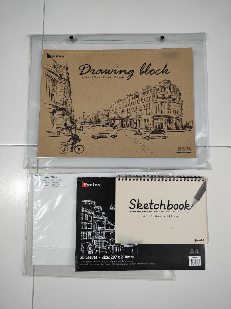 Drawing Block Sketchbook Button File, Hobbies & Toys, Stationery ...