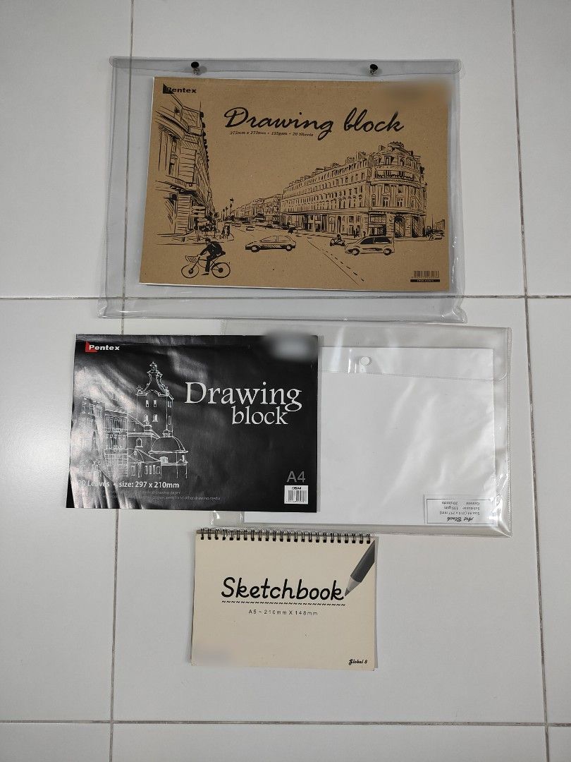 Drawing Block Sketchbook Button File, Hobbies & Toys, Stationery ...