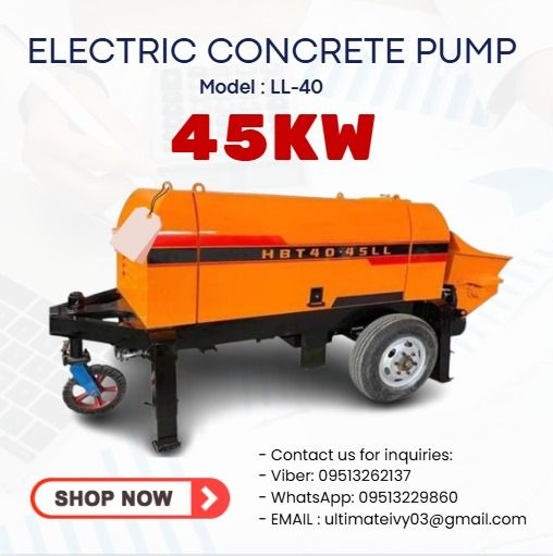 ELECTRIC CONCRETE PUMP 45kw Model : LL-40, Everything Else, Others on ...