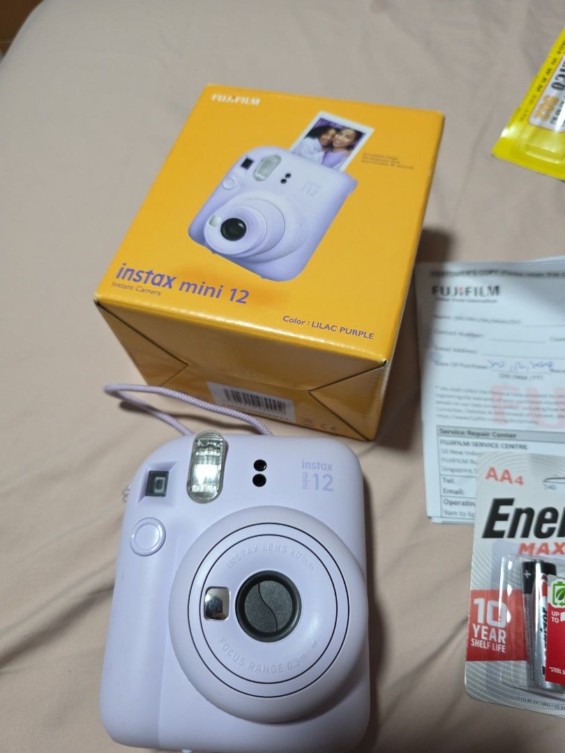Fujifilm Instax Mini 12 - Lilac Purple, Photography, Cameras on Carousell