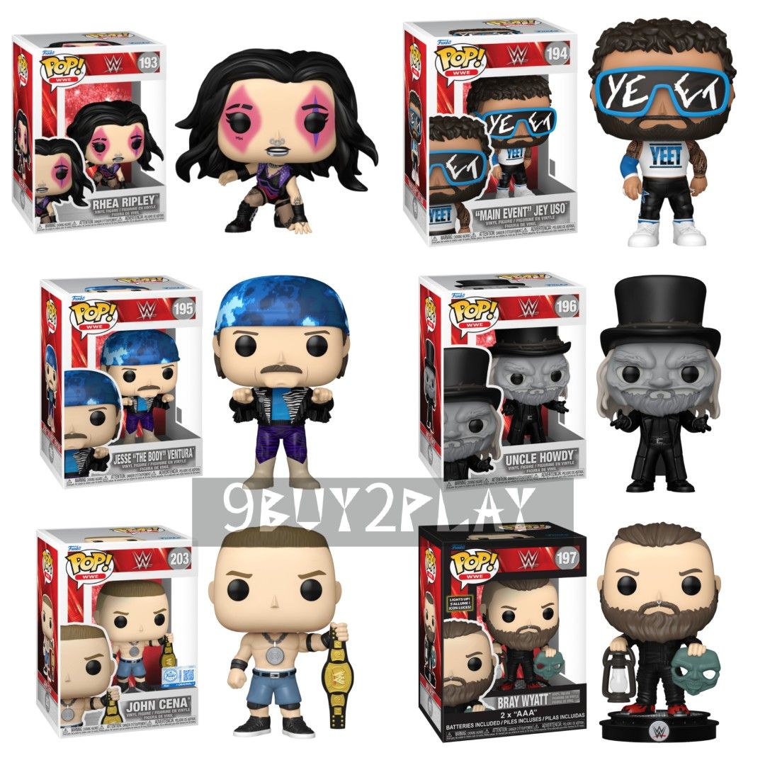 「新貨預訂」Funko pop WWE Rhea Ripley Main Event Jey Uso Jesse The Body ...