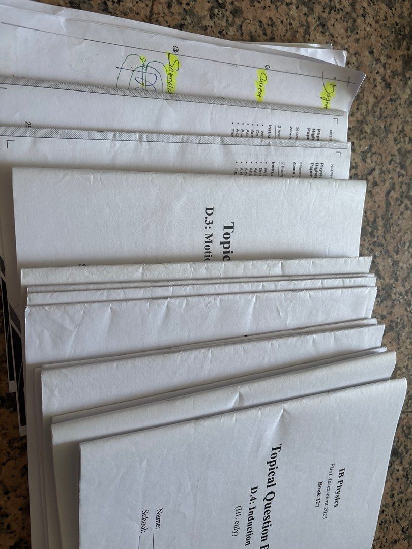 IB HL Physics Math Vision all topical question banks + notes+ past ...