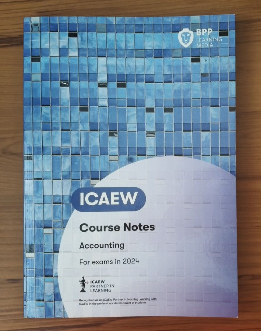 ICAEW Accounting Course Notes for 2024 Exams, Everything Else on Carousell