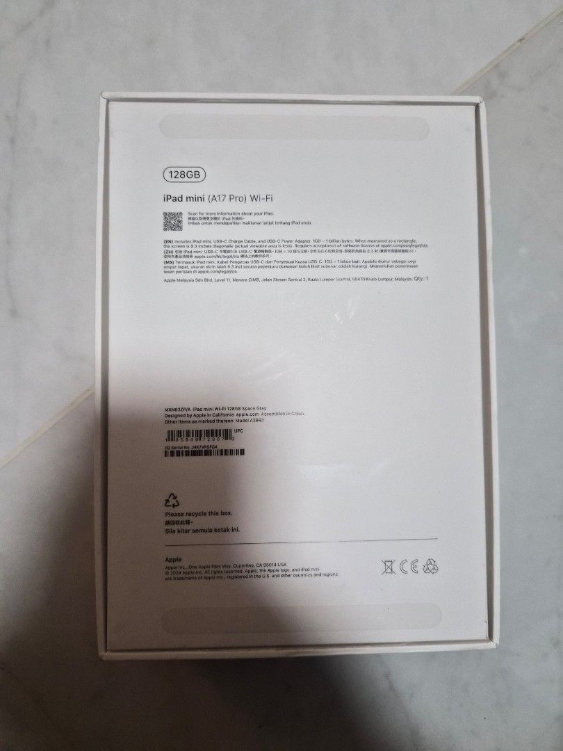 iPad mini (A17 Pro) 8.3" WiFi (2024) 128GB Space Grey, Mobile Phones ...