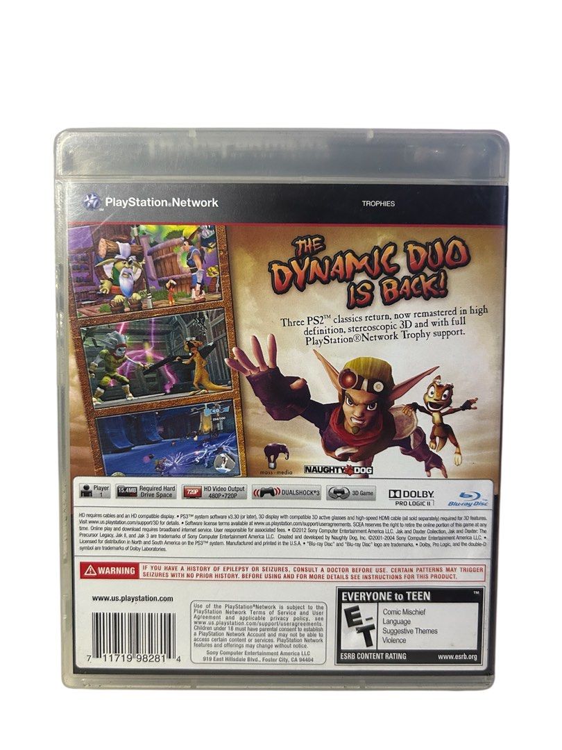 Jak and Daxter Collection - PS3, Video Gaming, Video Games, PlayStation ...