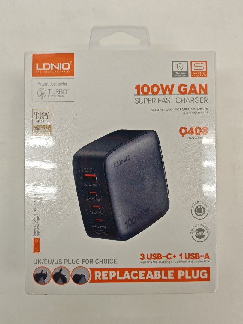LDNIO 100W GAN Super Fast Charger Q408, Mobile Phones & Gadgets, Mobile ...