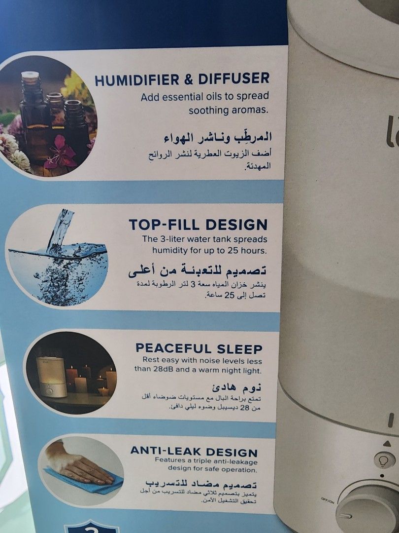 Levoit Dual 150 Ultrasonic Cool Mist Humidifier, TV & Home Appliances ...