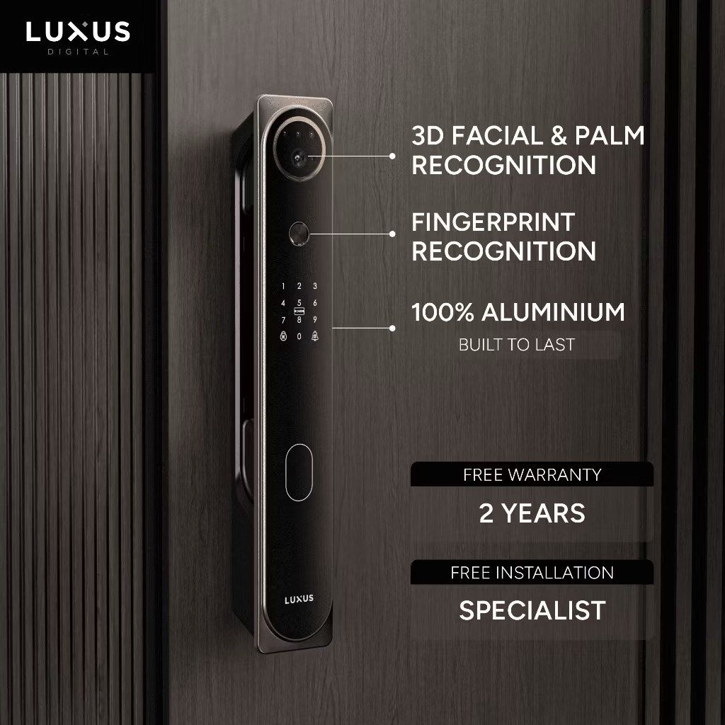 Luxus Nexa Smart Lock - 3D Facial & Palm Recognition, Furniture & Home ...