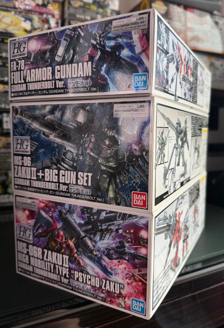 Mobile Suit Gundam Thunderbolt HG Model Kits (3 box set), 興趣及遊戲, 玩具 ...