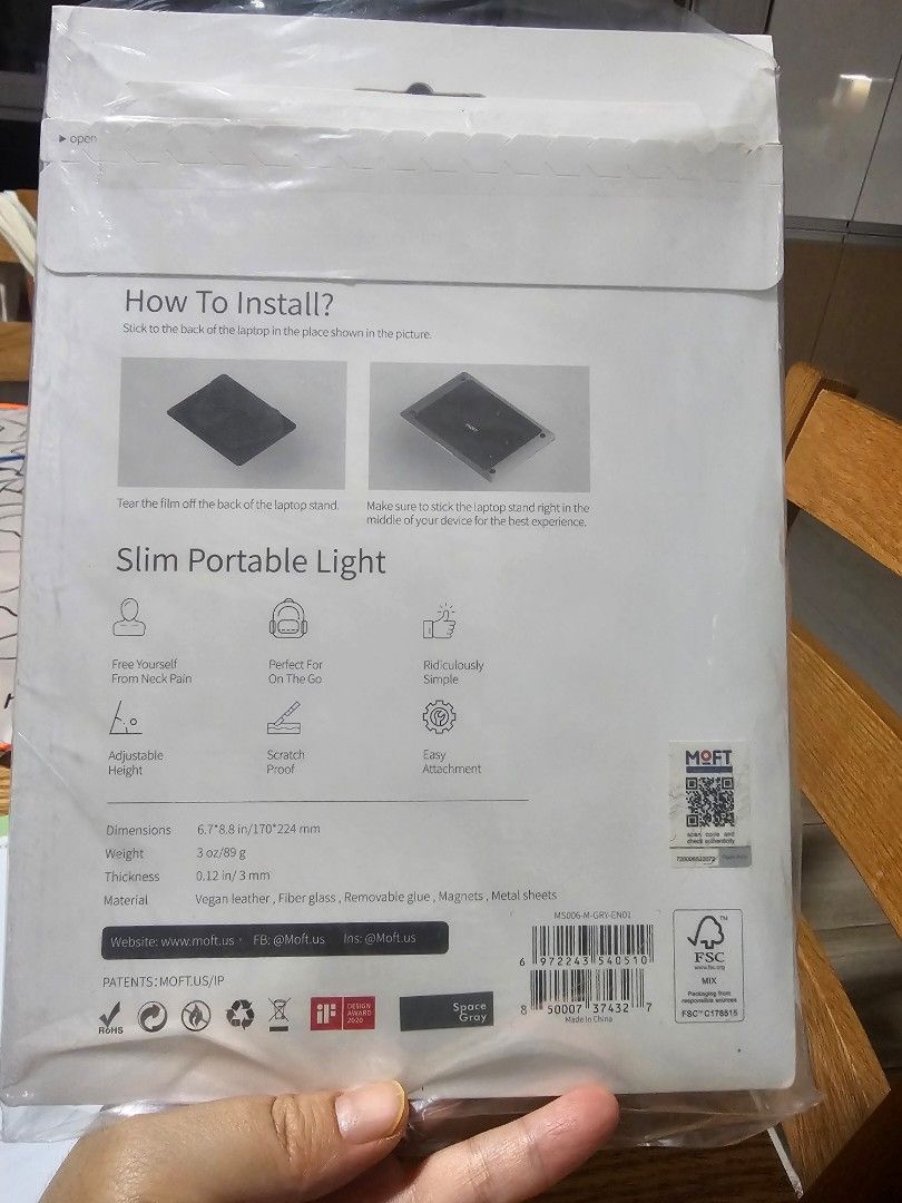 Moft invisible adhesive foldable laptop stand, Mobile Phones & Gadgets ...