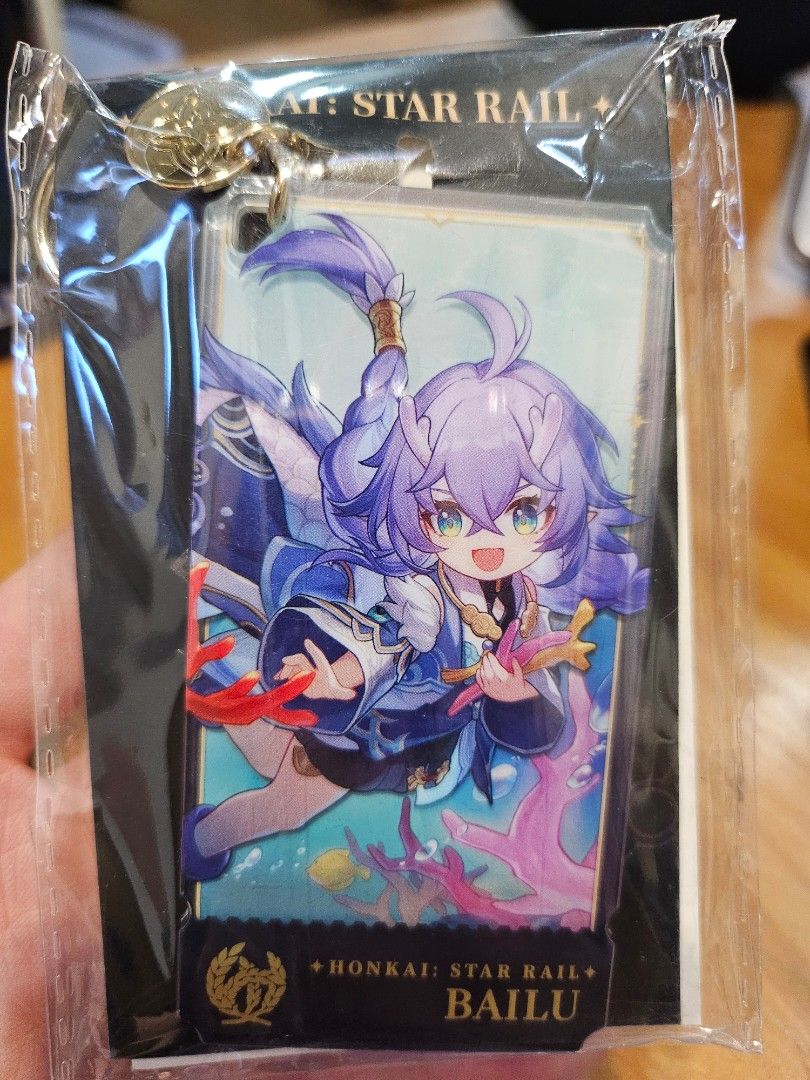Official Honkai Star Rail Bailu Keychain and Pin set, Hobbies & Toys ...