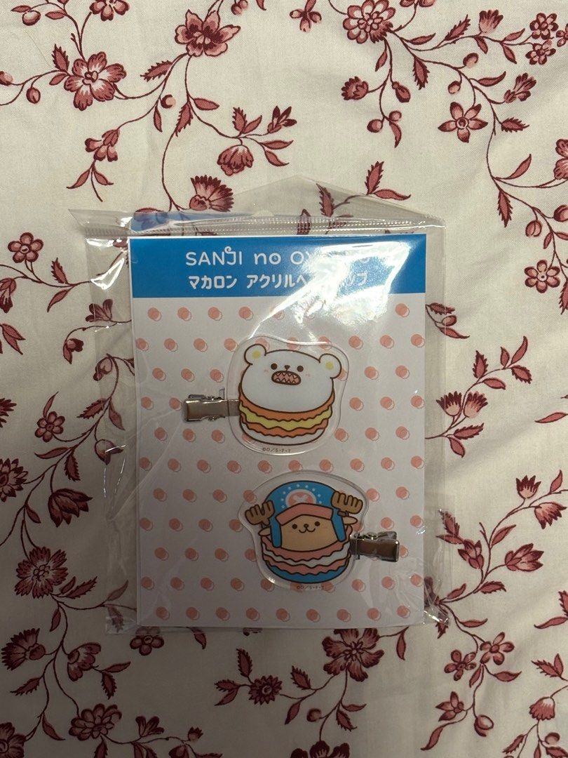 Authentic One Piece Sanji no Oyatsu Macaron Acrylic Hair Clips, Women's ...