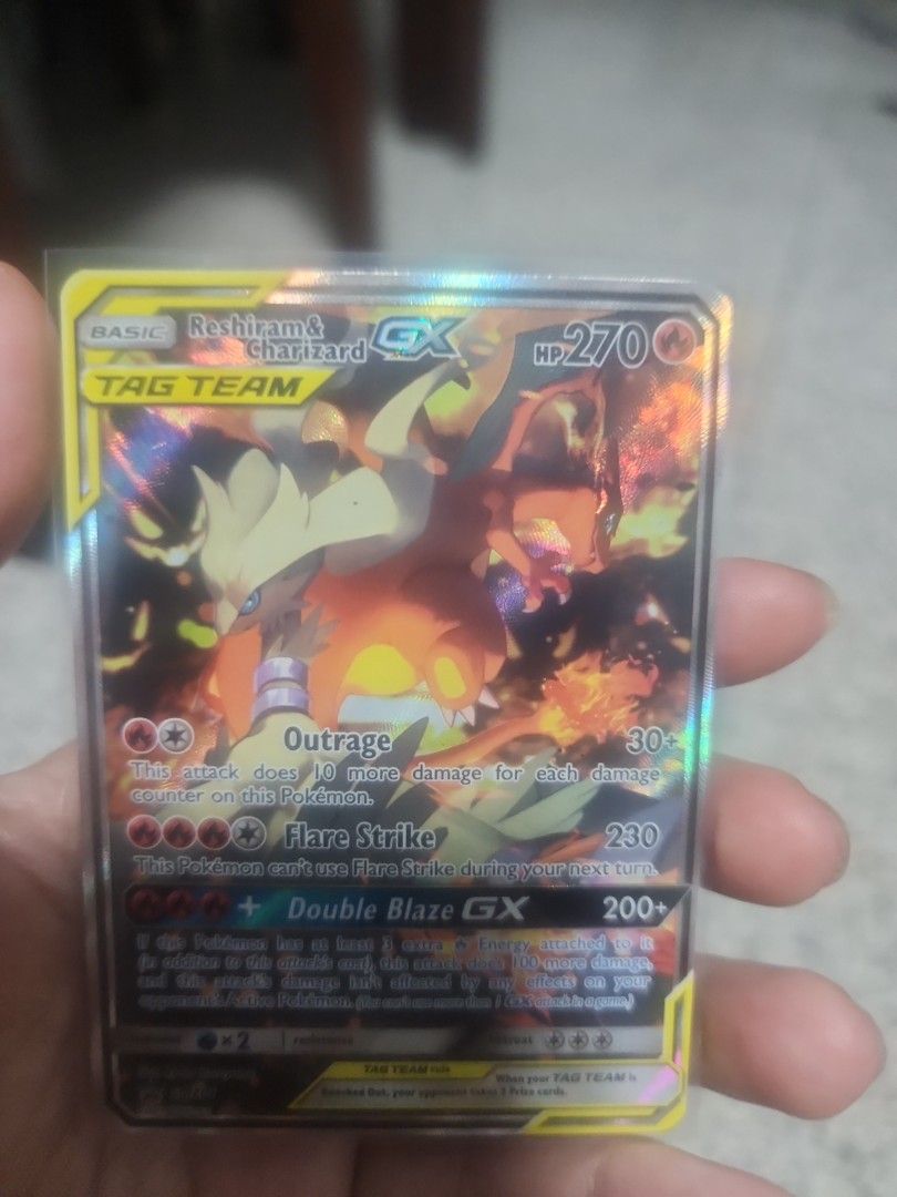 Pokemon Card - Reshiram & Charizard GX Tag Team, Hobbies & Toys, Toys ...