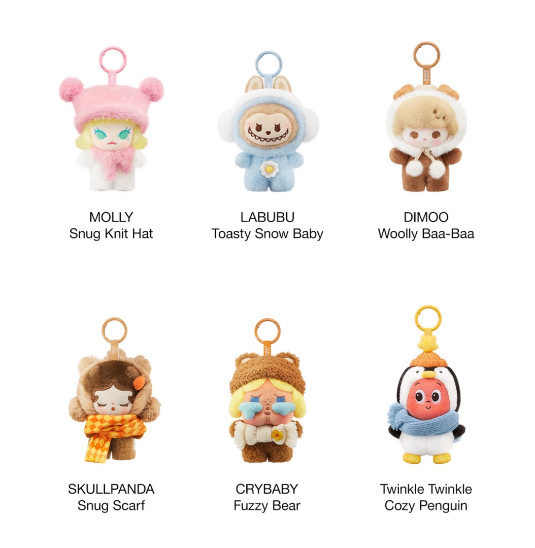Pop Bean Fluffy & Cozy Series-Plush Pendant - Snug Scarf (Skull Panda ...