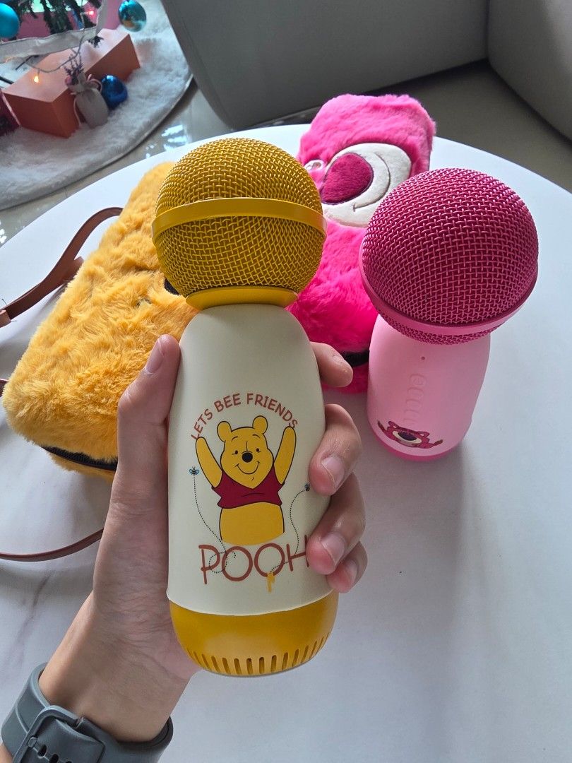 Portable Karaoke Set (Winnie the Pooh), Audio, Microphones on Carousell