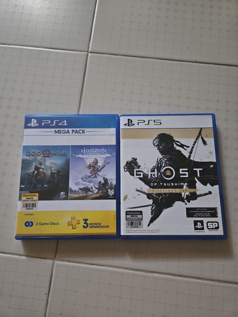 PS5 Ghost of Tsushima & PS4 Mega Pack (Horizon, God of War), Video ...