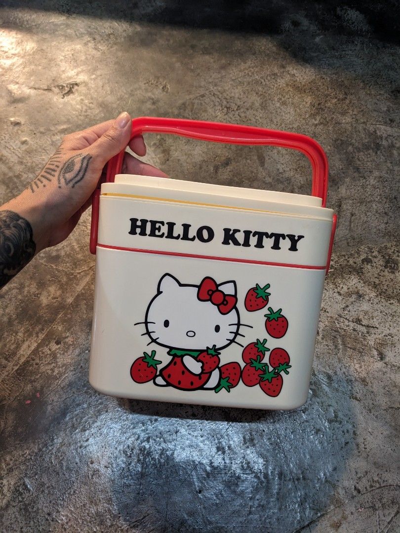 Rare Vintage Hello Kitty Strawberry 3-Tier Lunch Box, Hobbies & Toys ...