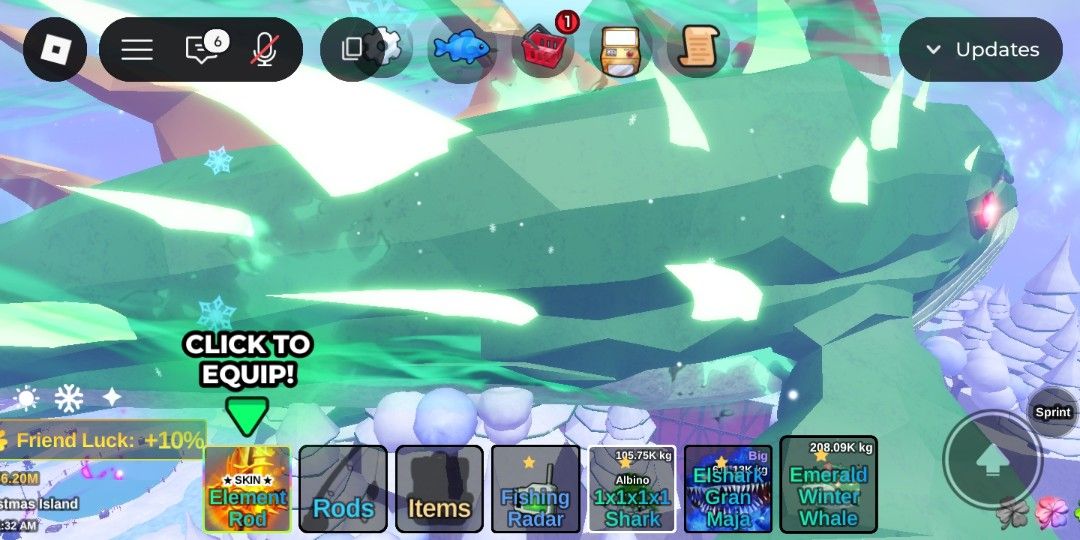 RM 4 - Secret Emerald Winter Whale - Fish it, Video Gaming, Gaming ...