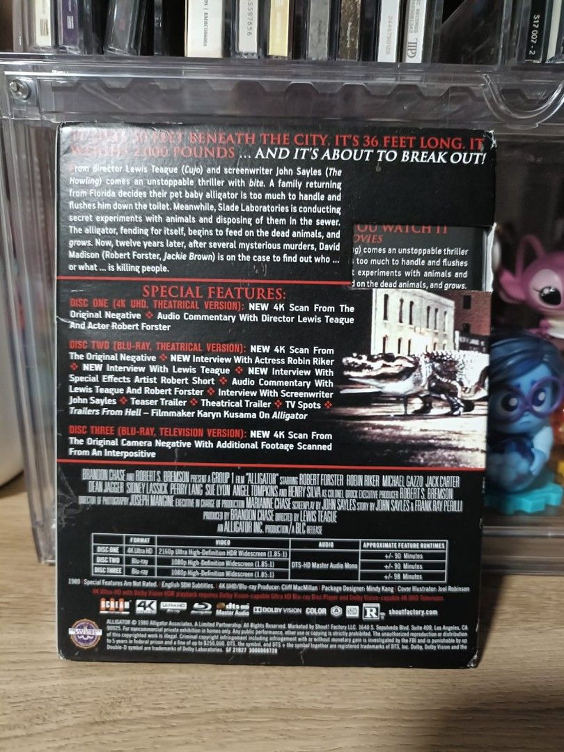 Scream Factory Collector's Edition Alligator 4K UHD + Blu-ray, Hobbies ...