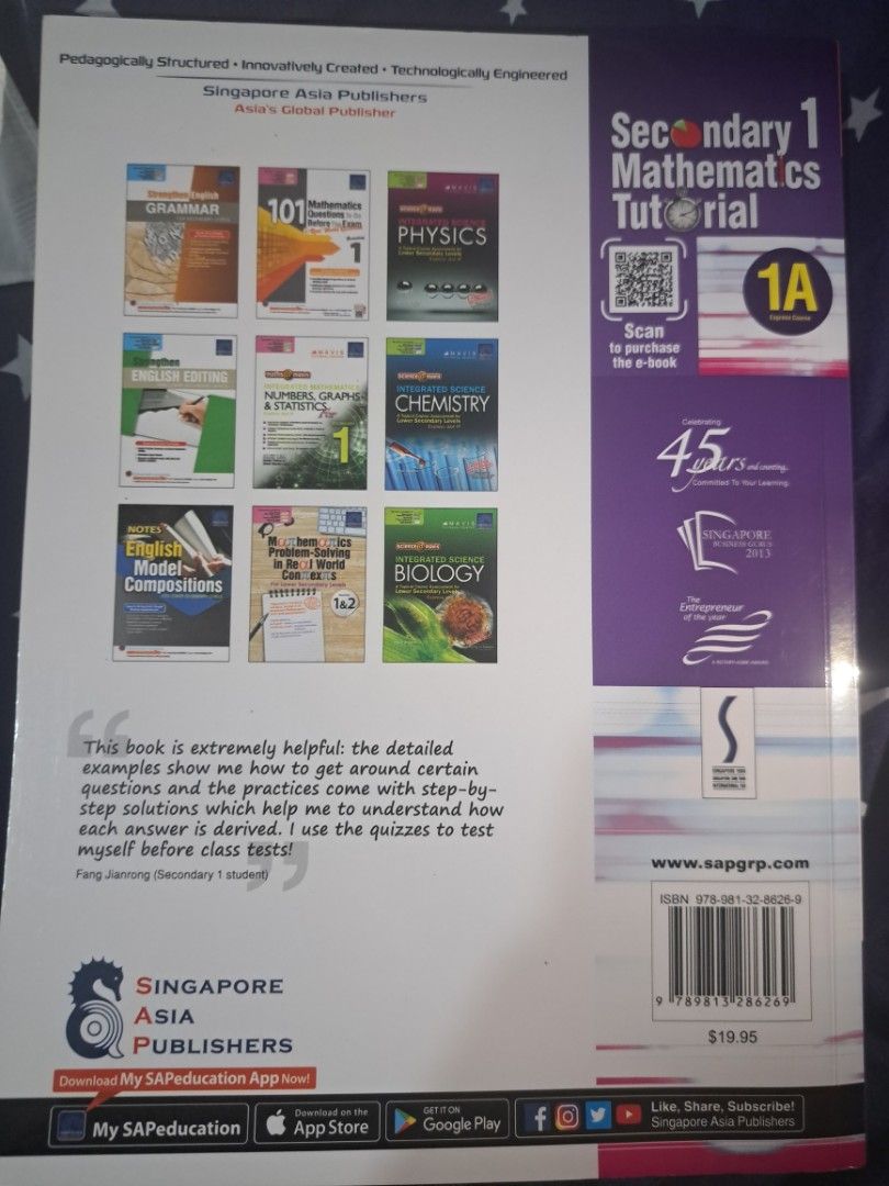 Secondary 1 Mathematics Tutorial 1A, Hobbies & Toys, Books & Magazines ...