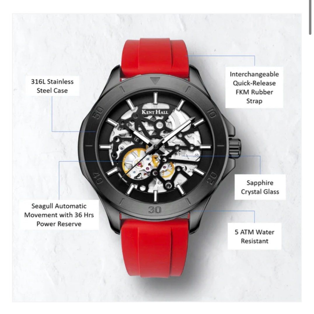 SgWatchHub! Kent Hall Prodigy - Red Rubber - Liberty Series, Men's ...