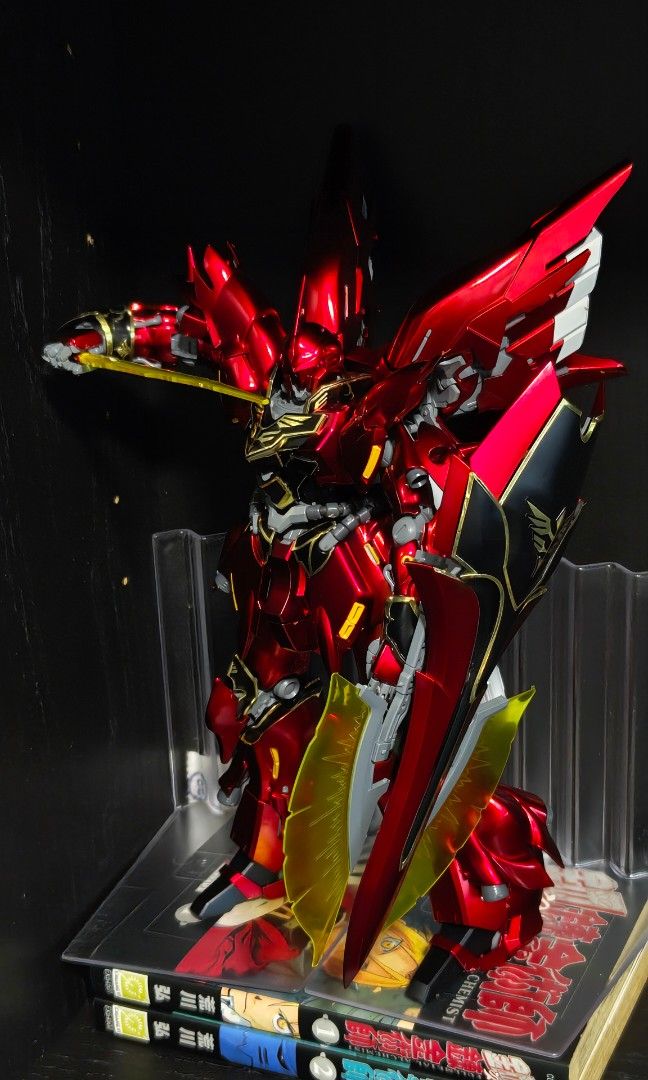 Bandai 1/100 MG MSN-06S Sinanju Ver. Ka Titanium Finish model kit ...