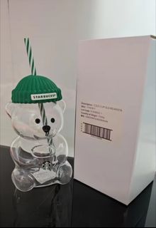 Starbucks Bearista Glass Cold Cup [Confirmed], Furniture & Home Living ...