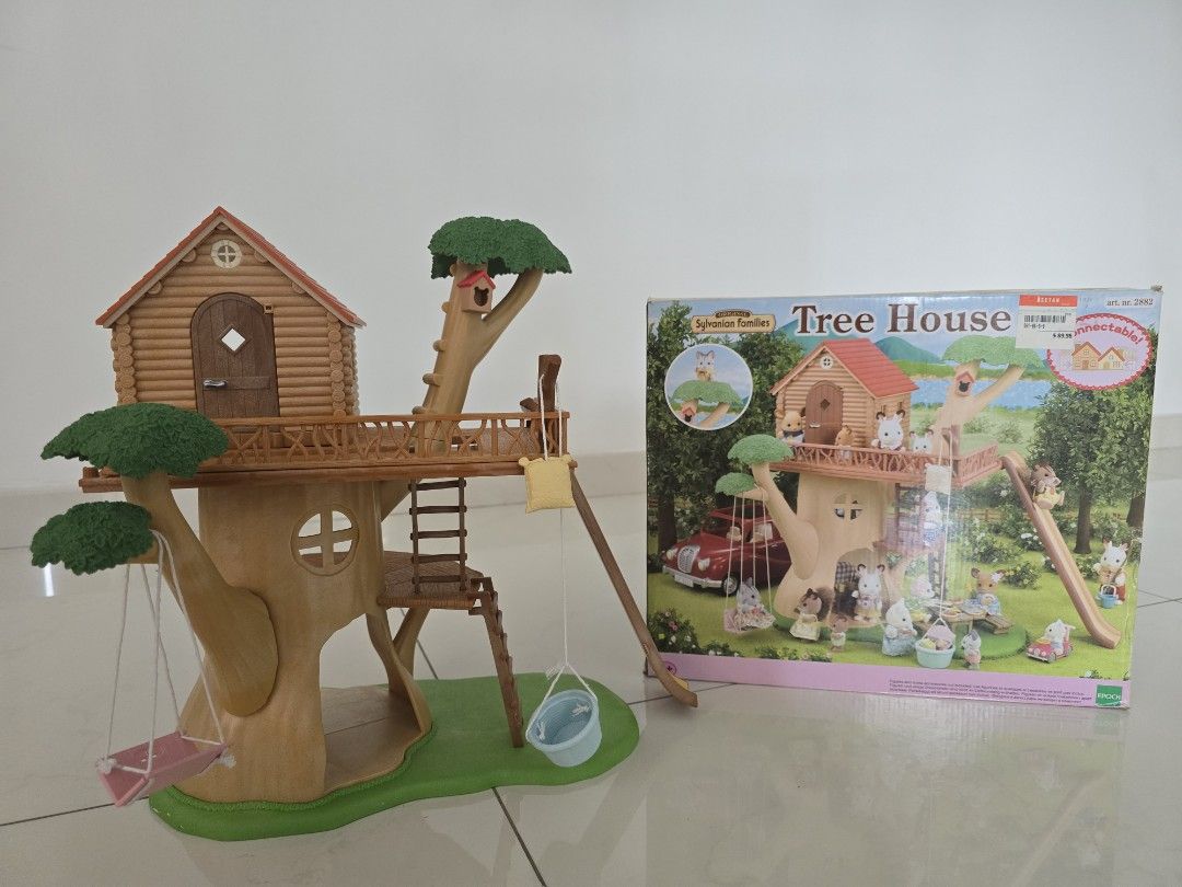 Sylvanian Families Log Cabin & Tree House Playsets, Hobbies & Toys ...