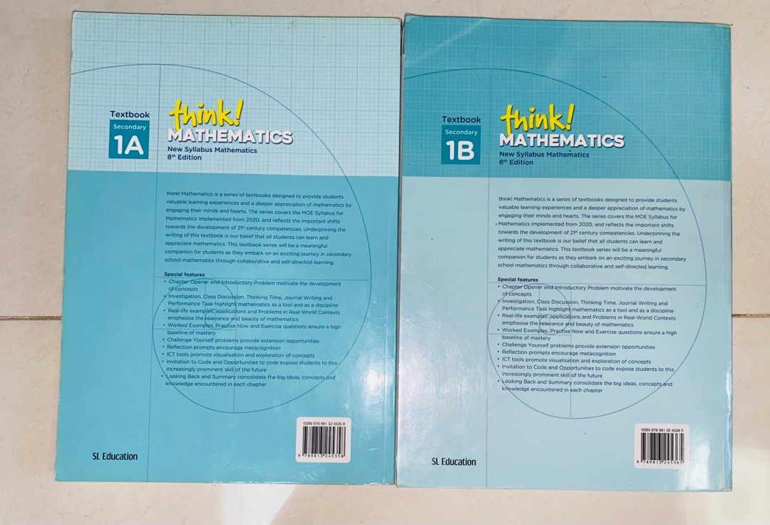 Think! Mathematics Secondary 1 Textbook bundle, Hobbies & Toys, Books ...