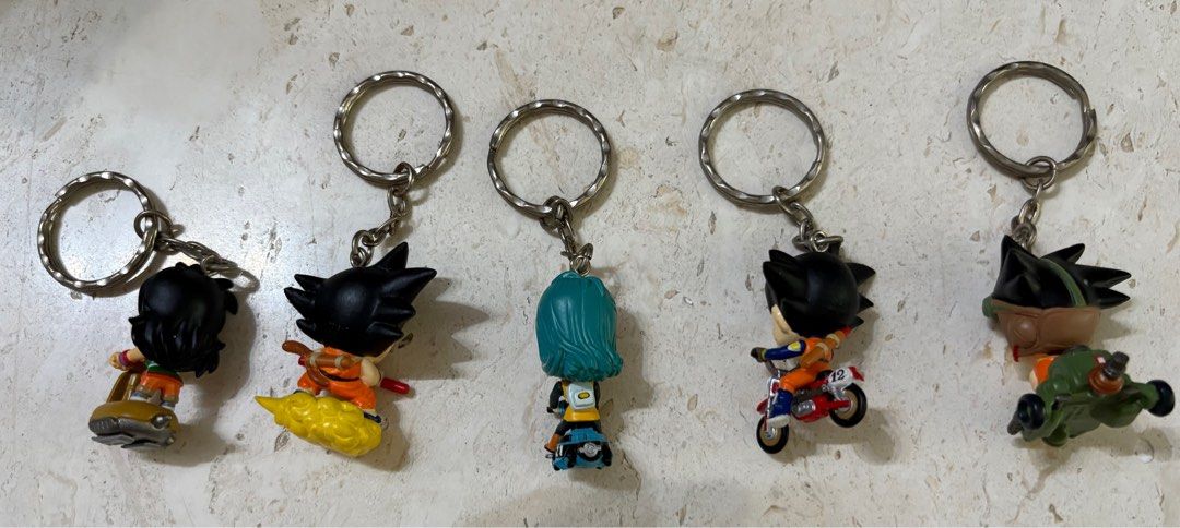 Super rare Vintage Dragon Ball Z Keychains riding vehicle - Set of 5 ...