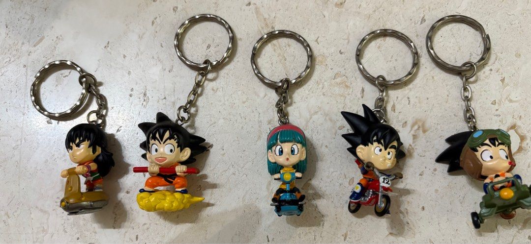 Super rare Vintage Dragon Ball Z Keychains riding vehicle - Set of 5 ...