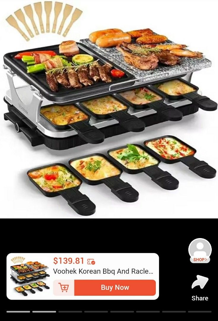 Moving Sale! Korean BBQ Raclette Grill pan x 8, TV & Home Appliances ...