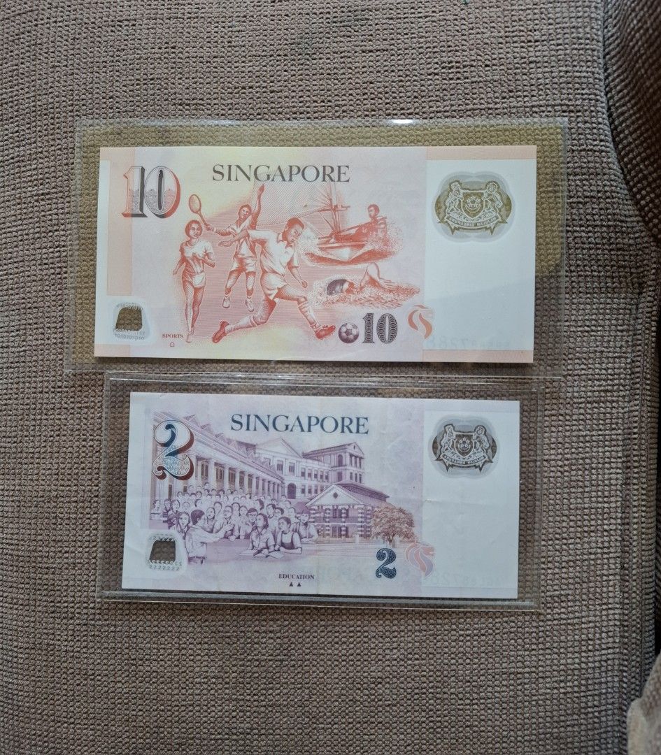 發發xx發發 Same number 88 Sg $2 $10 notes Prosperous 88 serial number pair ...