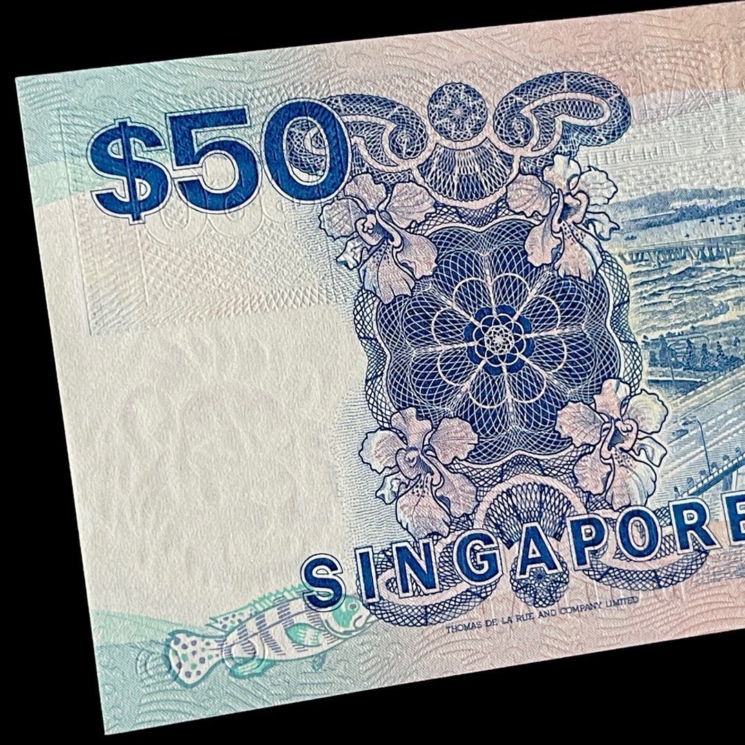 1987 SINGAPORE SHIP 50 DOLLARS A/73 000277 P-22a CIRCULATED > COASTAL ...