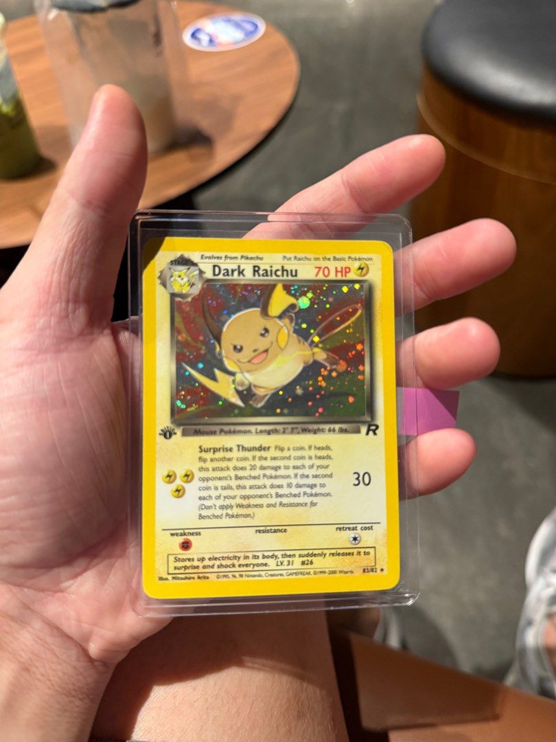 1st edition Dark Raichu, Hobbies & Toys, Toys & Games on Carousell