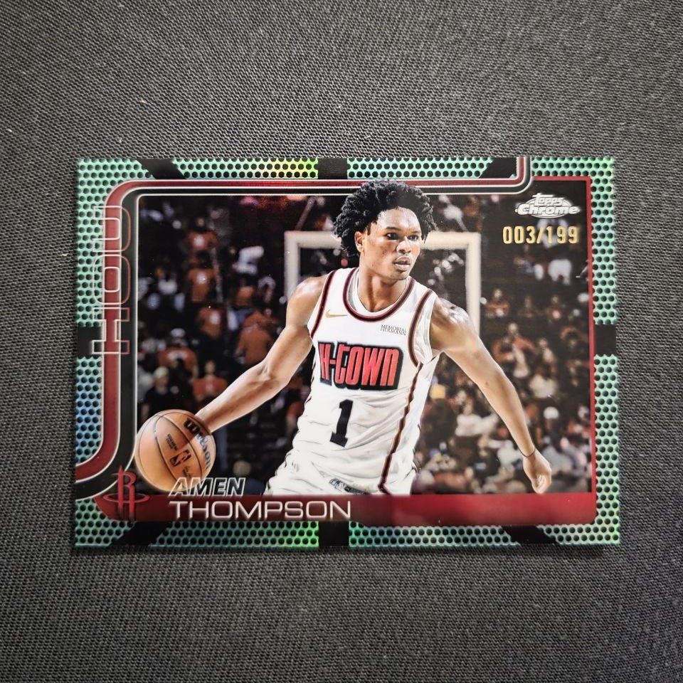 2025 Topps Chrome Amen Thompson Basketball Aqua Refractor /199 #17 ...